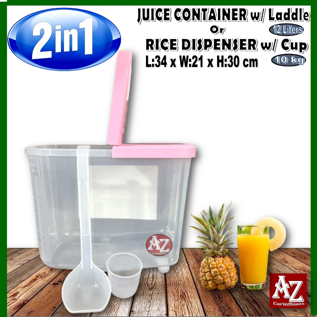 Juice Container 2 in 1 , water Container, Rice dispenser -FREE Scooper ...