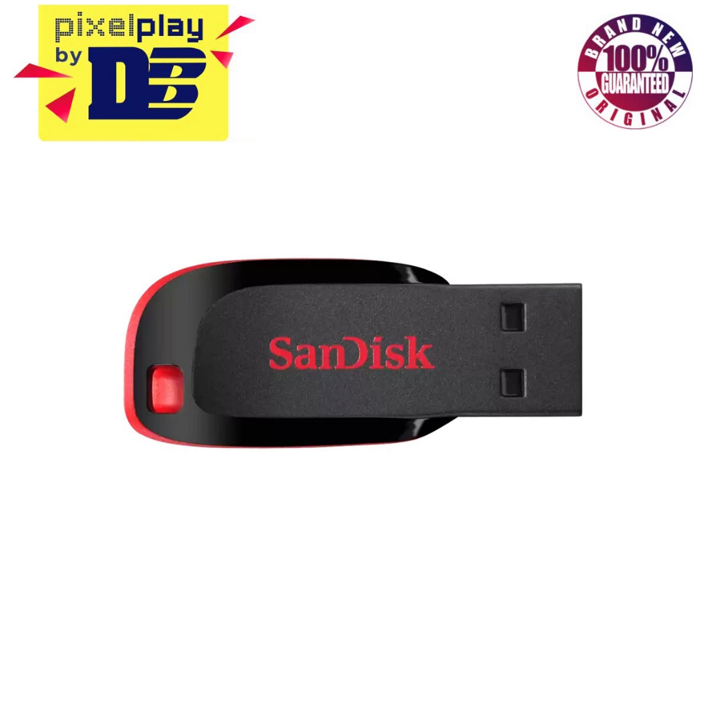 Sandisk Cruzer Blade USB Flash Drive 128GB (Red/Black) | Shopee Philippines
