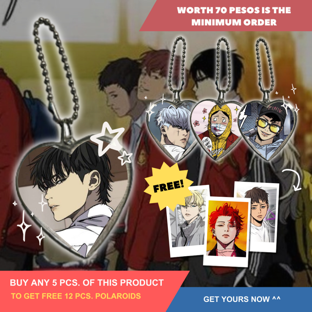 Windbreaker Jay, Vinny, Minu, Joker, Owen, Dom Manhwa Heart Keychain ...