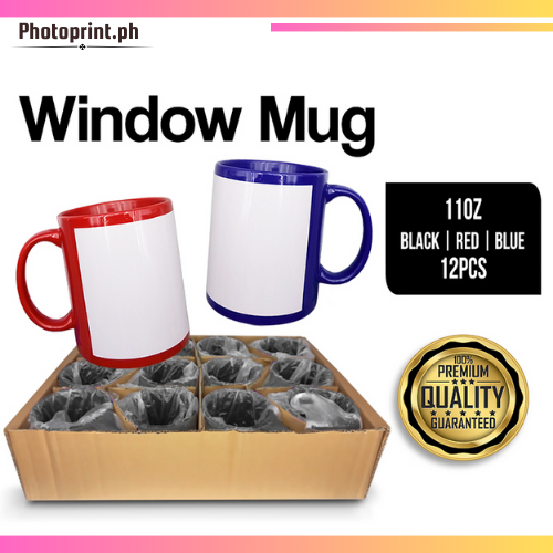 12pcs - Sublimation Full Color Mug With White Print 11oz (window mug ...