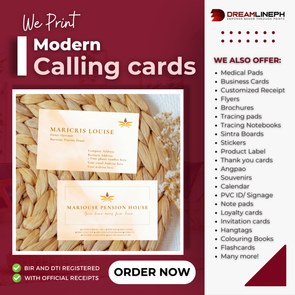 Calling Card Laminated - MATTE/GLOSSY/GLITTERED/LEATHER/RAINBOW ...