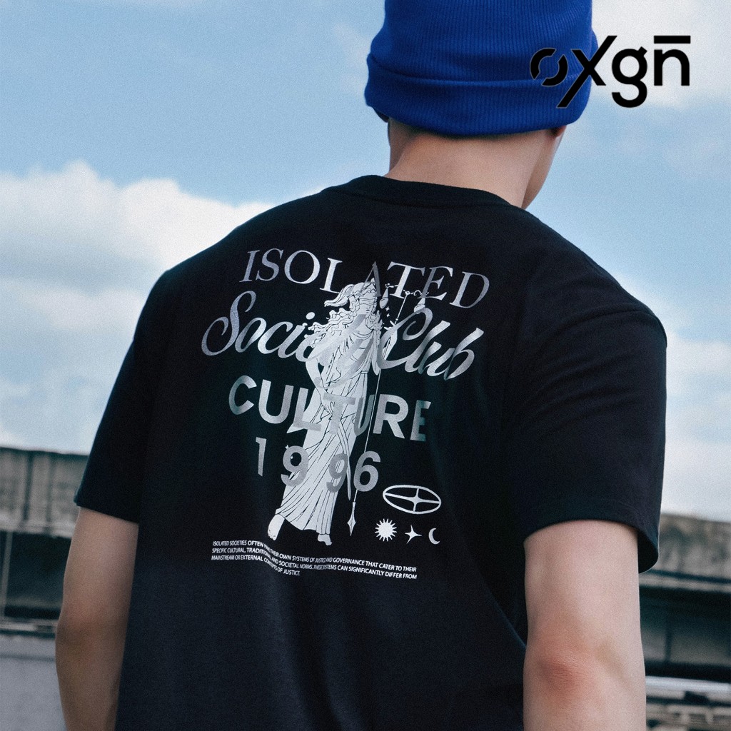 [Online Exclusive] OXGN Dip Dye Black Graphic T-Shirt Collection For ...