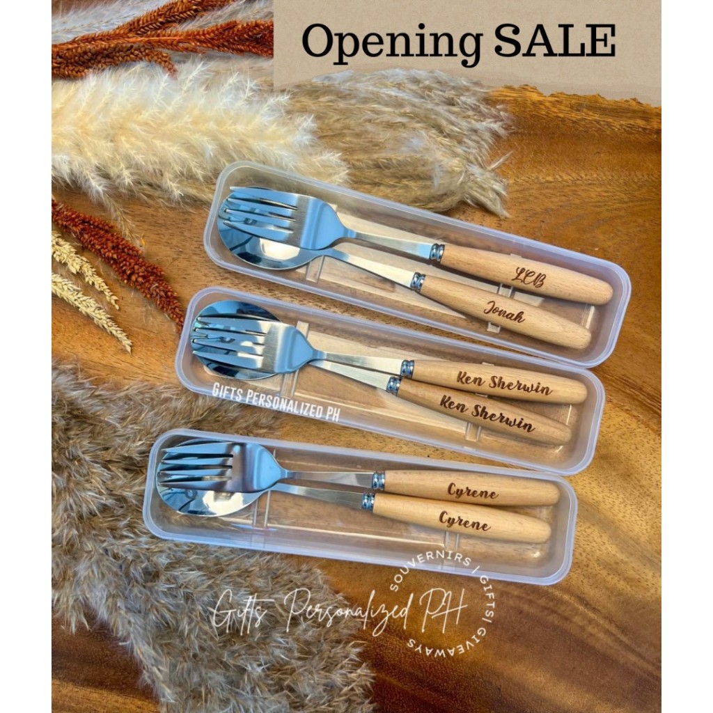Personalized Spoon and Fork Utensils with Chopsticks | Cutlery ...