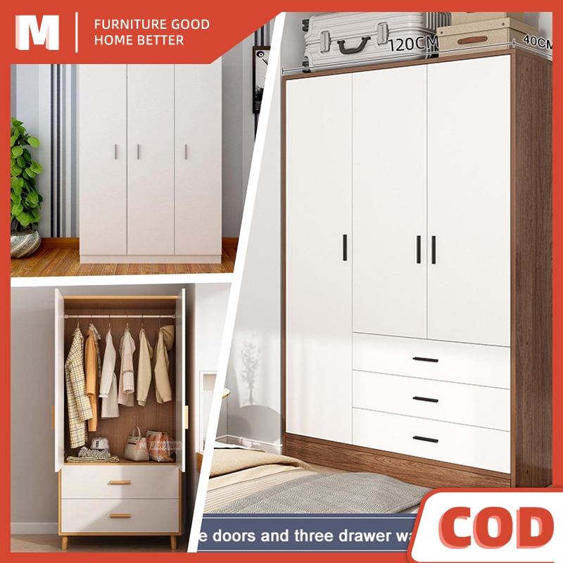 Wardrobe Cabinet for Clothes Cabinets Wood Furnitures Home 3 door ...