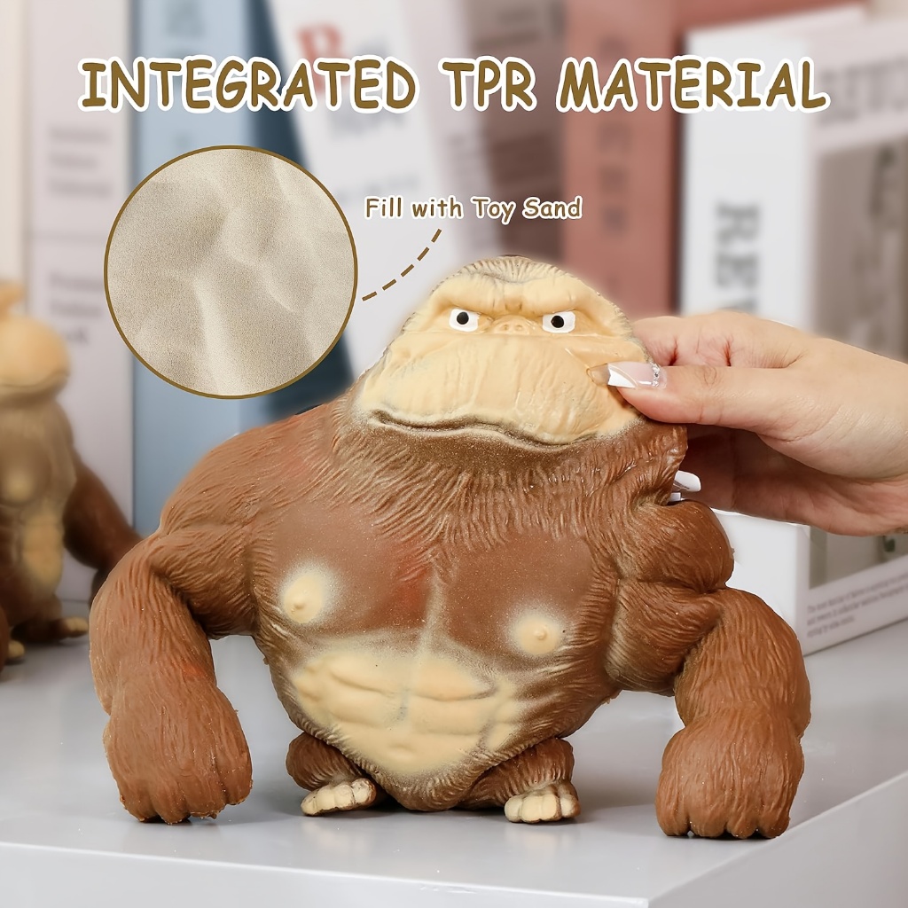 Timi Orangutan Squeeze Vent Stress Relief Toy Gorilla Animal Squishy ...