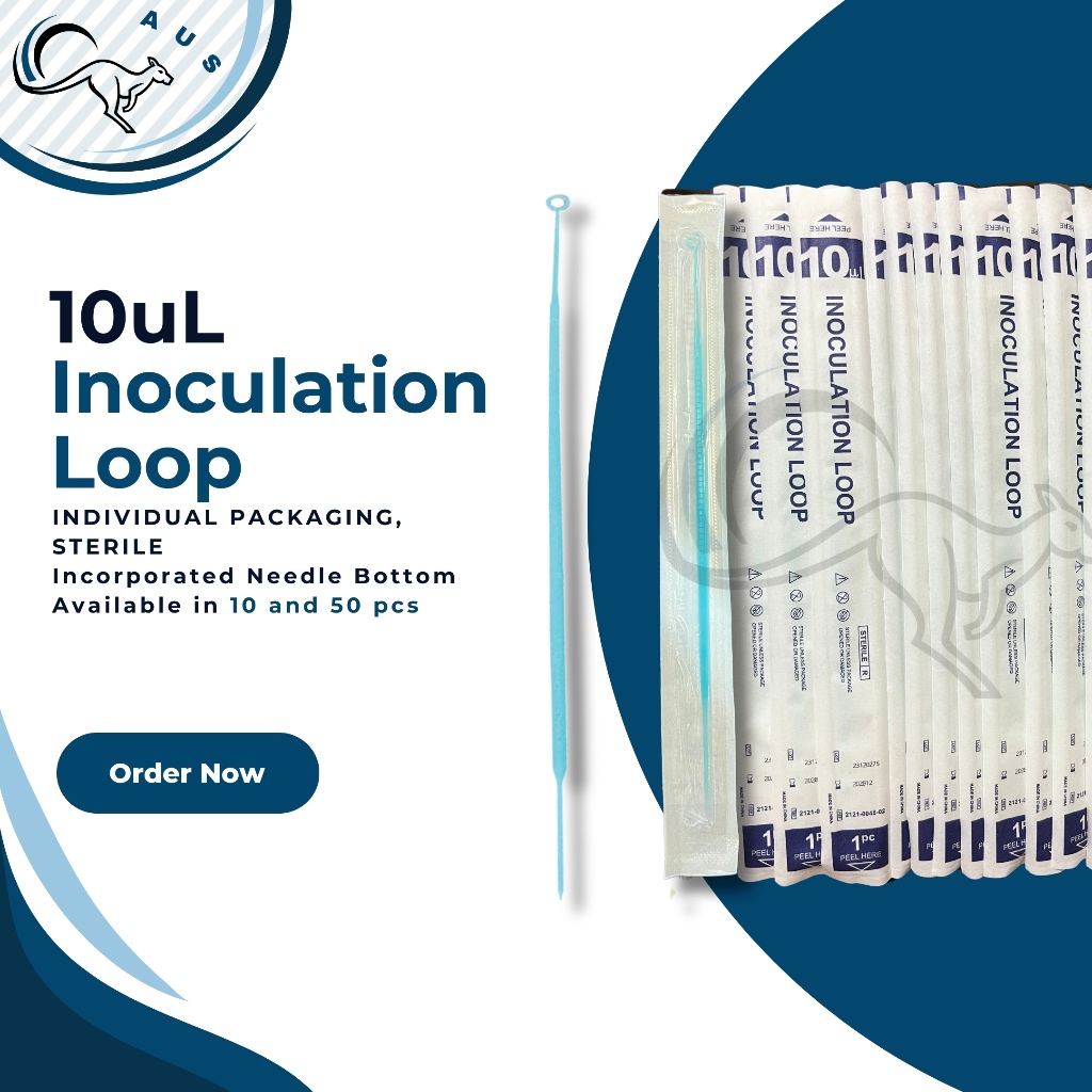 10ul Inoculating Loop + Incorporated Needle, Sterile, Individual peel ...