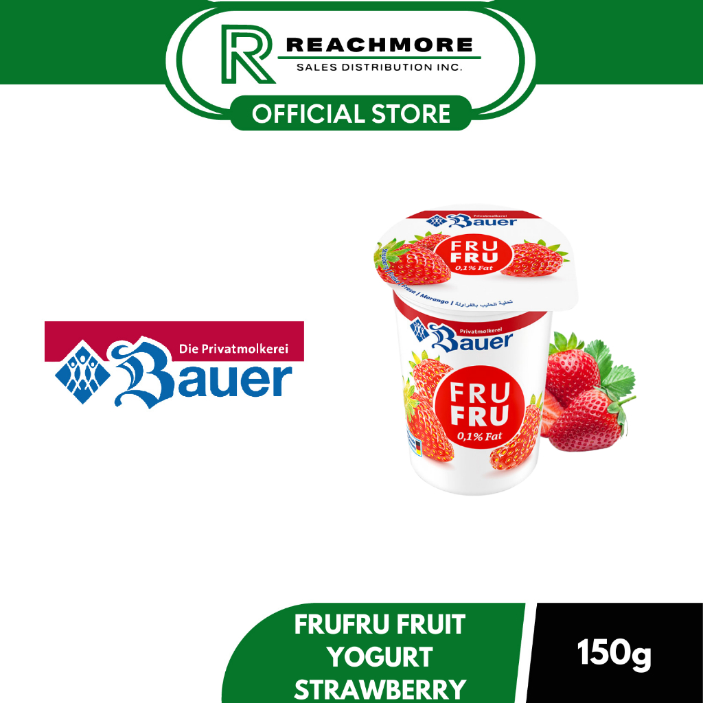 Bauer FruFru Fruit Yogurt Strawberry 150G | Shopee Philippines