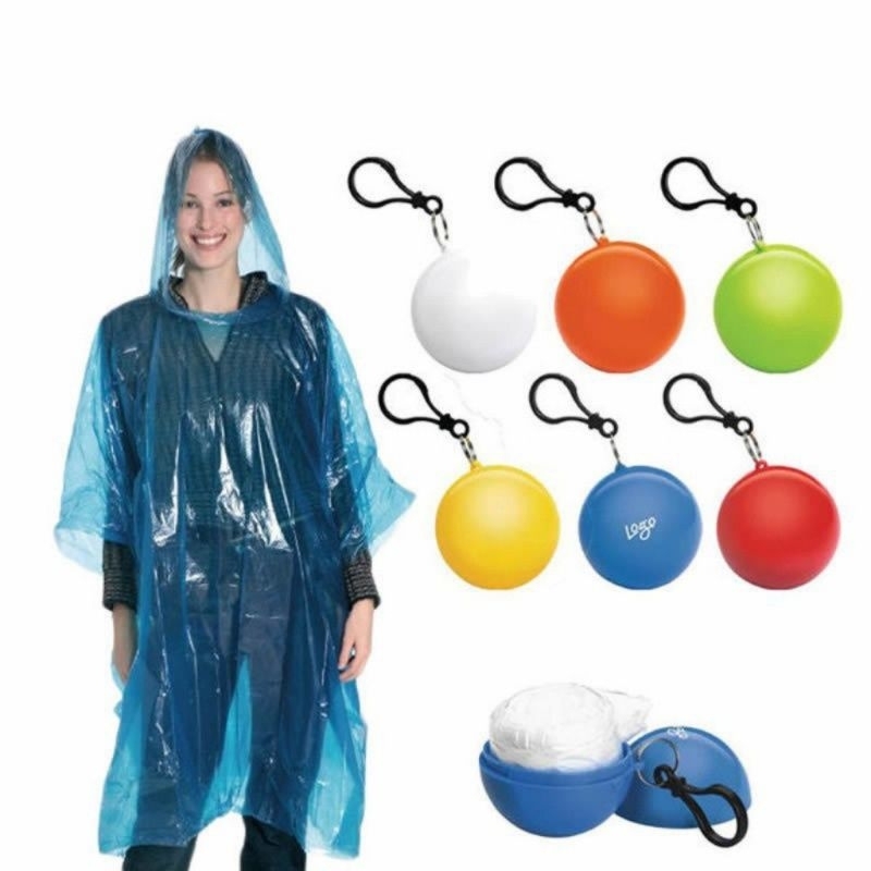 Portable Raincoat Ball Raincoat Emergency Raincoat Keychain | Shopee ...