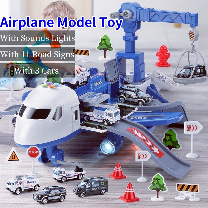 【COD】Large Storage Transformer Airplane Toy With Sounds Lights Plane ...