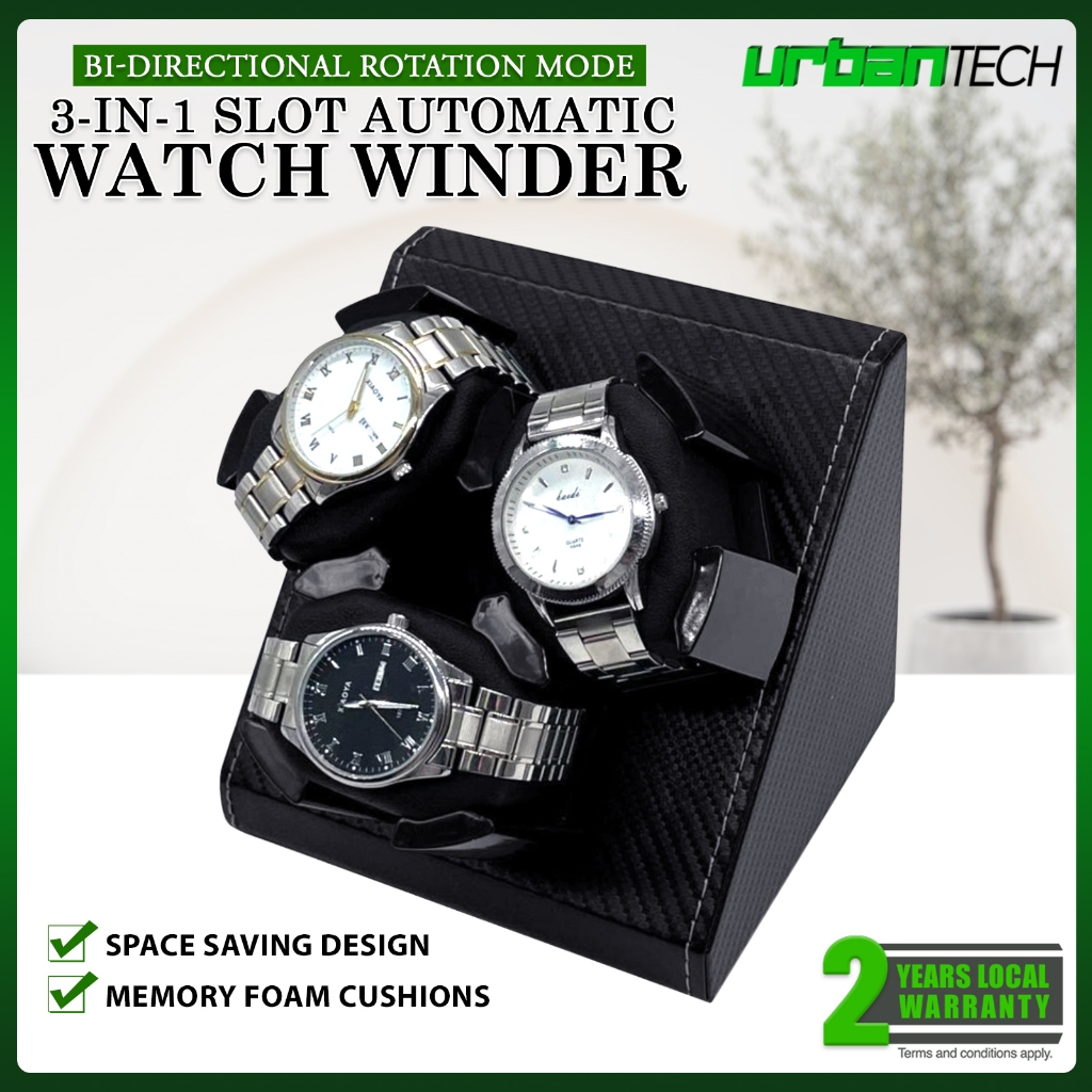 Bi-directional Rotation 3 Slots in 1 Automatic Watch Winder Watch ...
