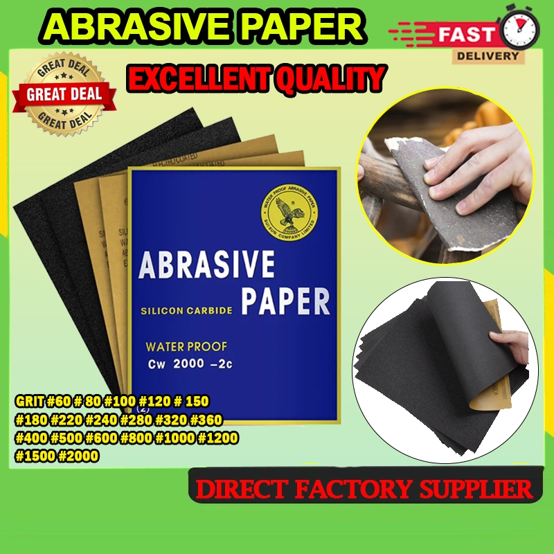 10PCS Abrasive Paper Sheet Waterproof Polishing Black Sanding Sharp ...