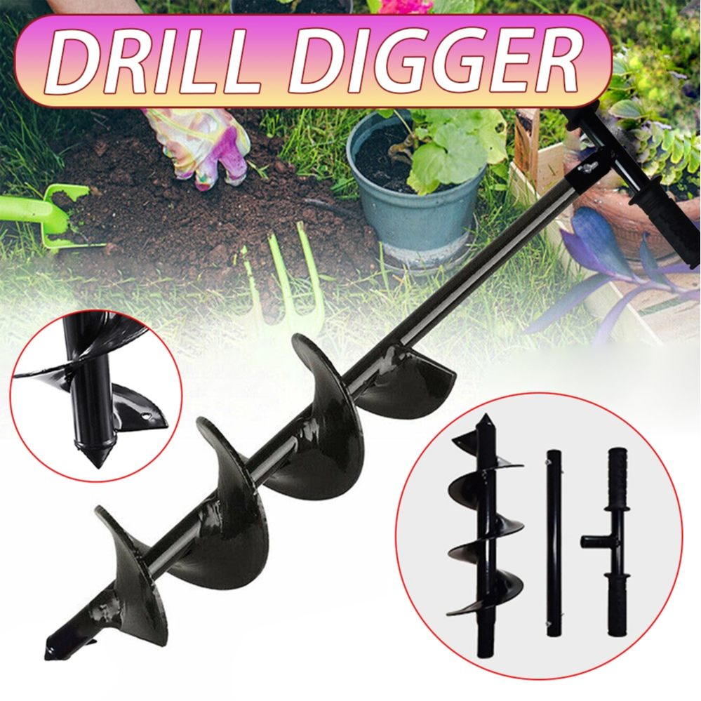 60/85cm Manual Hand Drill Digger Earth Hand Drill Bit Auger Post Hole ...