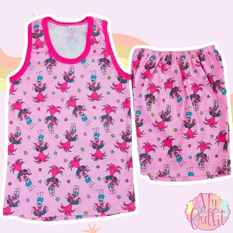 MY OUTFIT Kids Pre-Teen Big Sizes Sando Tank Top Shorts Sleepwear Set ...