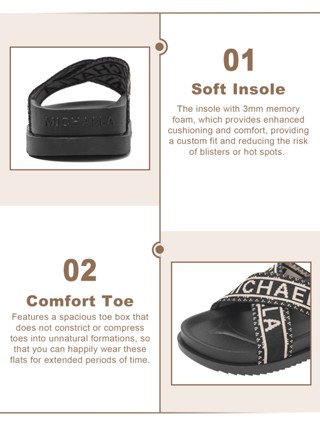 MICHAELA Knitted Crossover Platform Sandals for Women Chic Slip-On ...