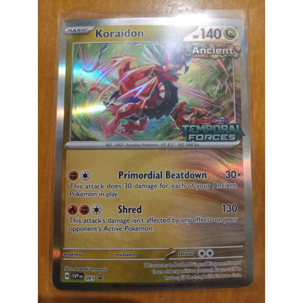 Koraidon SVP091 Promo Pokemon TCG Standard ENG Temporal Forces TEF ...