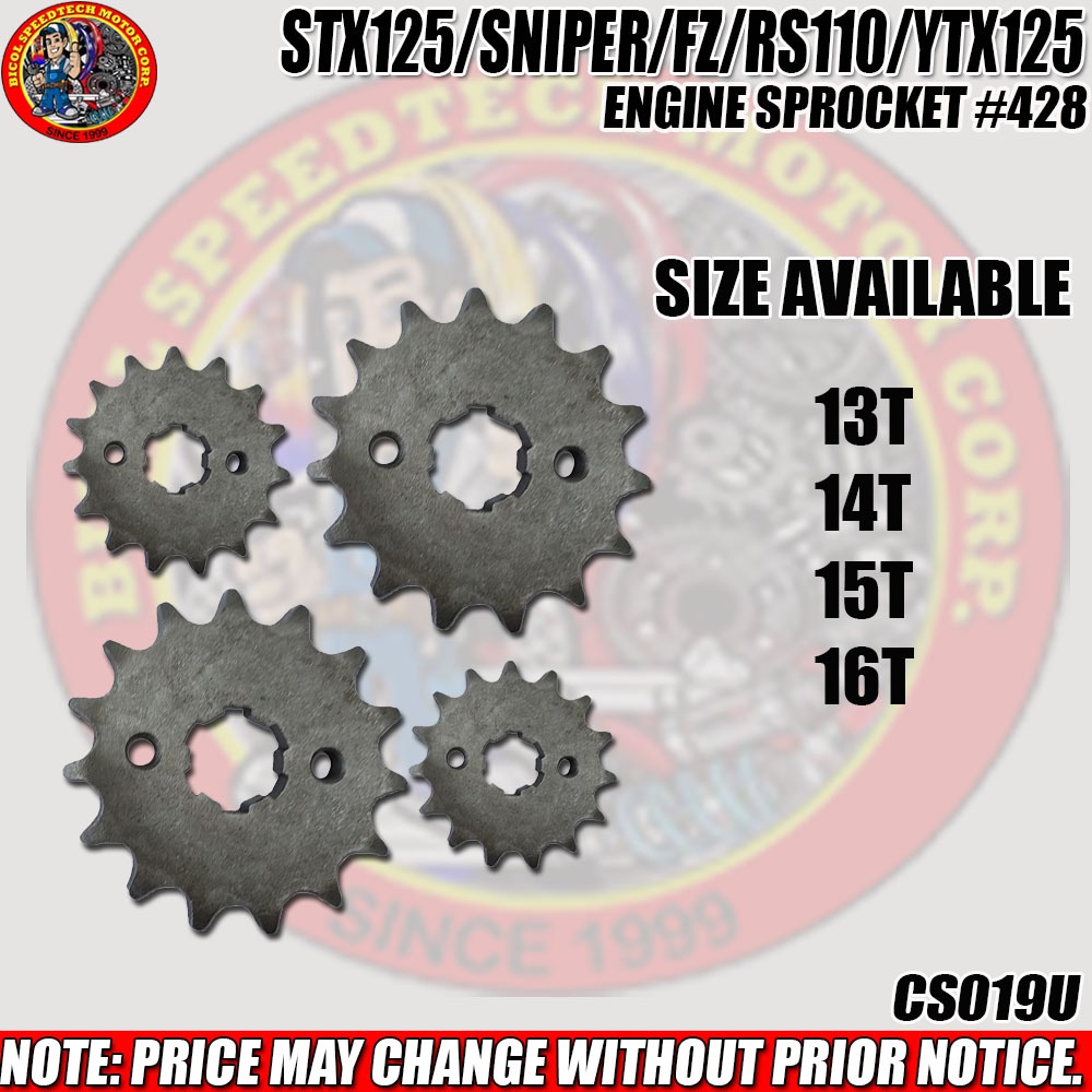 STX 125/SNIPER ENGINE SPROCKET #428 (CS019UG) | Shopee Philippines