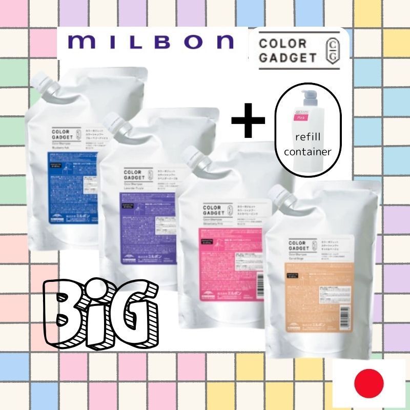 MILBON Color Gadget Color Shampoo Big size【4 Color】1000ml(Refill) | Shopee Philippines
