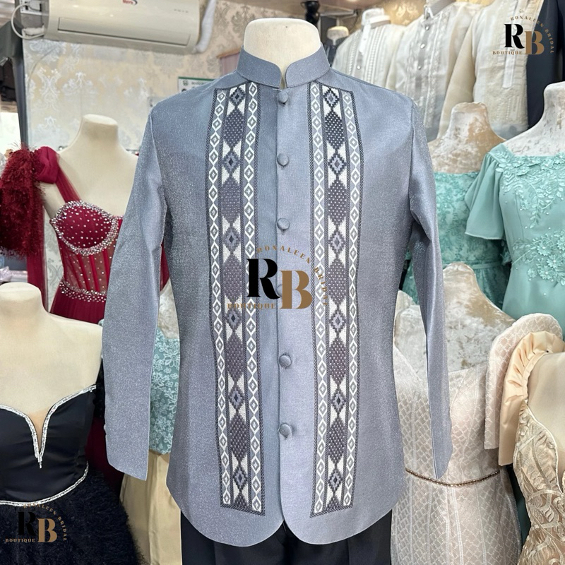 Modern Coat Barong (Metallic Gazar) / Groom / Graduation / Oath Taking ...