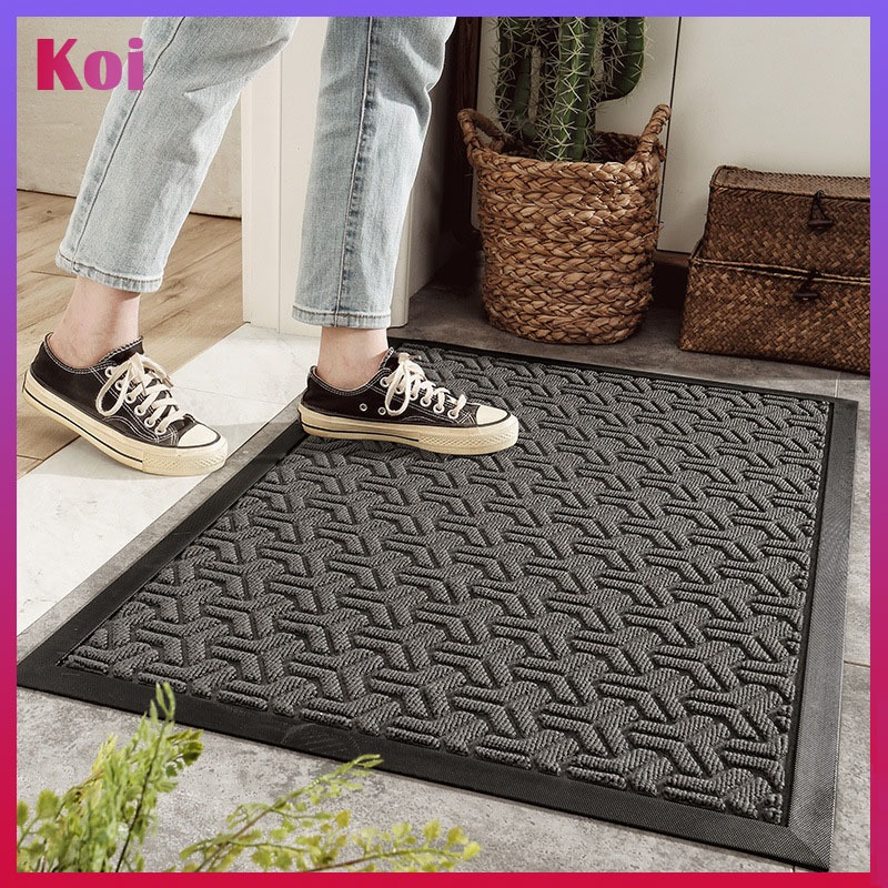 Entrance welcome ront floor mat rubber non-slip rub-resistant household ...