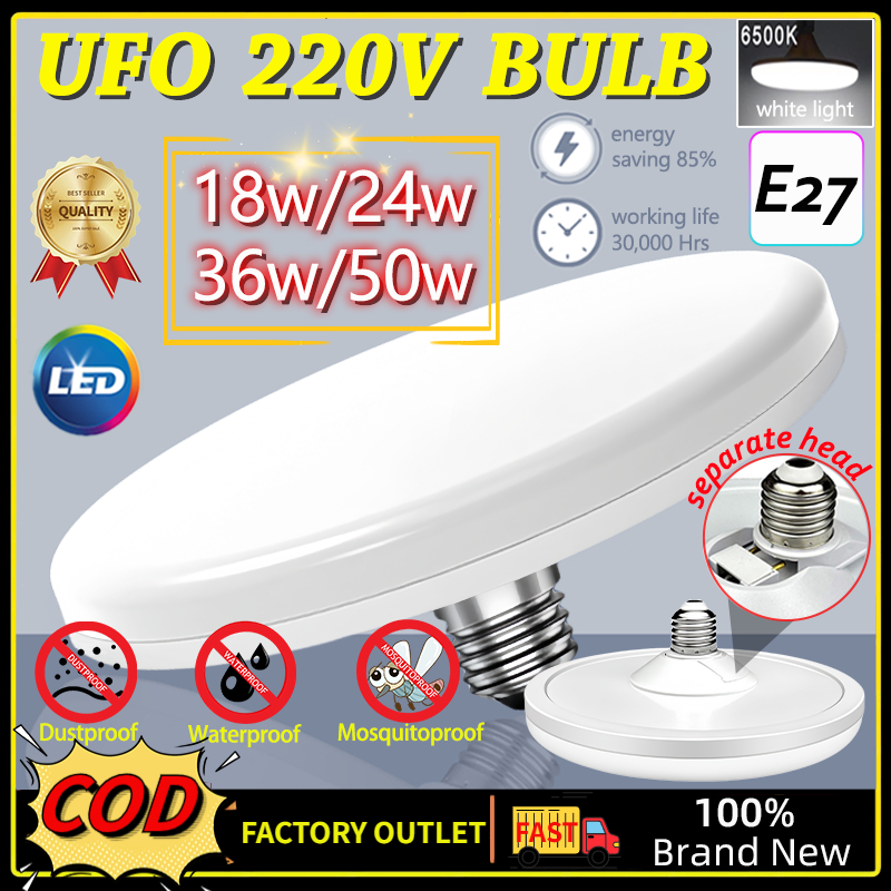 Super Bright LED Bulbs 220v 18w 24w 36w White Light Energy Saving UFO ...