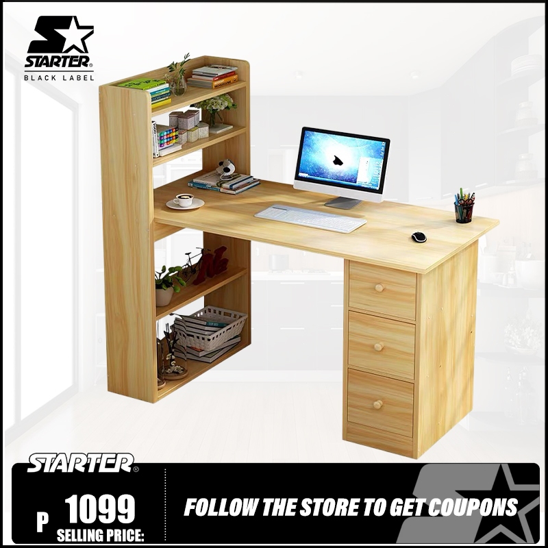 STARTER Computer Desk Home Students Economic Bookcase Desk Combination One Study Table | Shopee ...