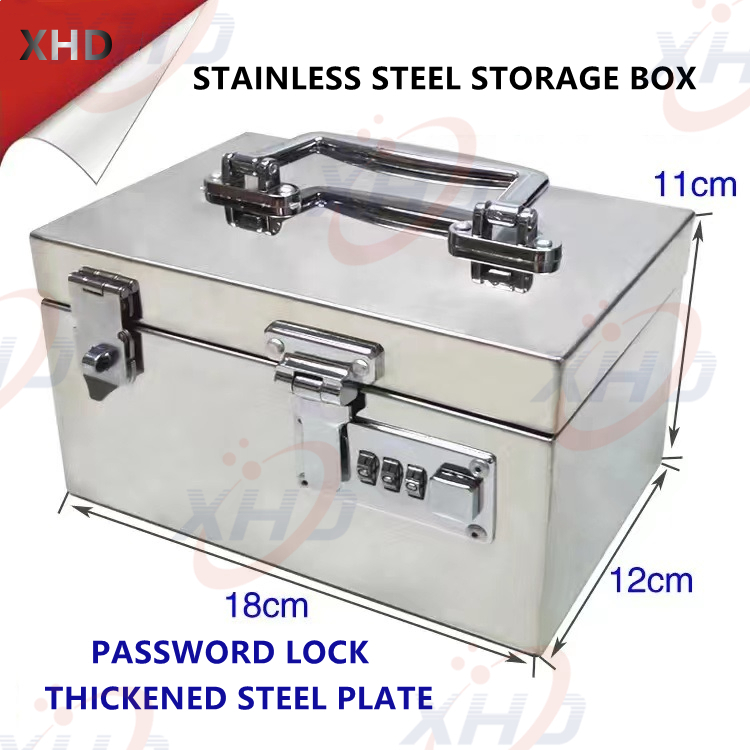 Stainless Steel Piggy Bank Cash Box Cash Box Cash Register Bill Box ...
