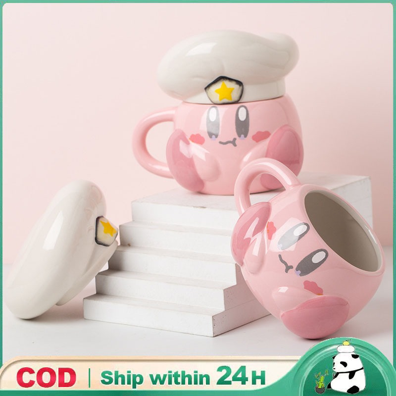 COD Star Kirby Ceramic Cup Chef Navy Hat Japanese Cute Cartoon Coffee ...
