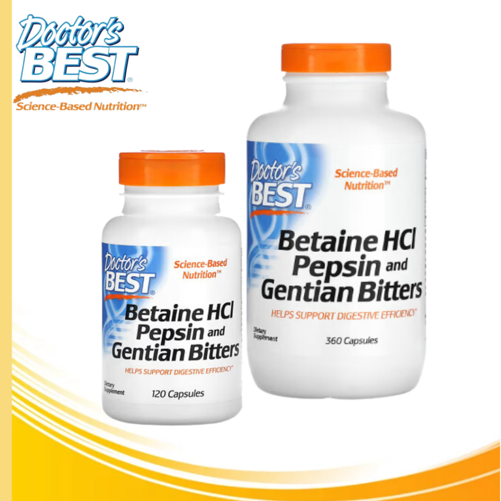 Doctor's Best Ph | Doctor's Best, Betaine HCl Pepsin & Gentian Bitters ...