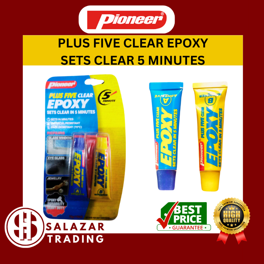 PIONEER PLUS FIVE EPOXY SETS CLEAR IN 5 MINUTES 15GRAMS(15ML) | Shopee ...