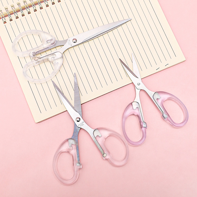 small fresh Stainless Steel Scissors Transparent DIY Craft Scissor ...