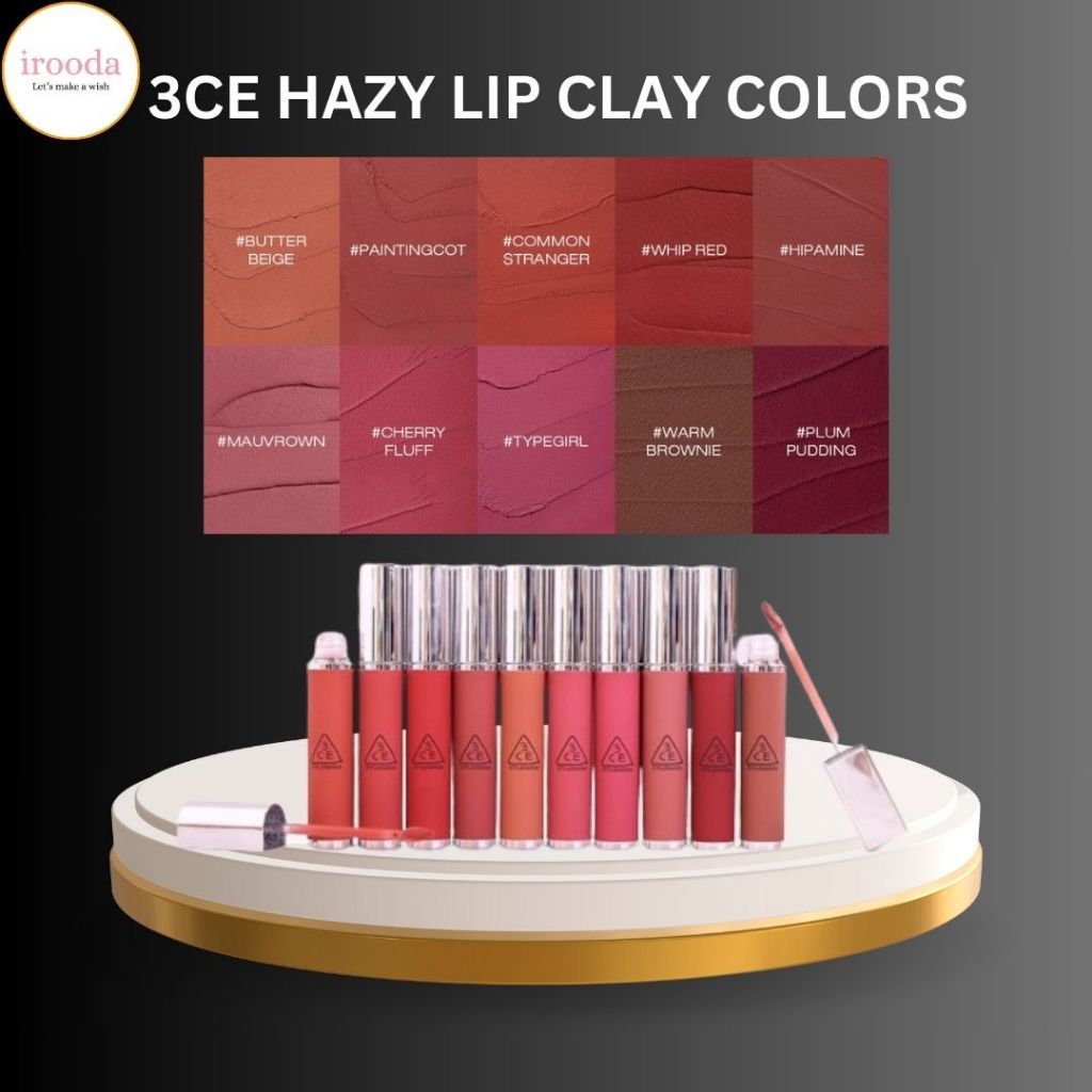 3CE STYLENANDA HAZY LIP CLAY-10 SHADES | Shopee Philippines