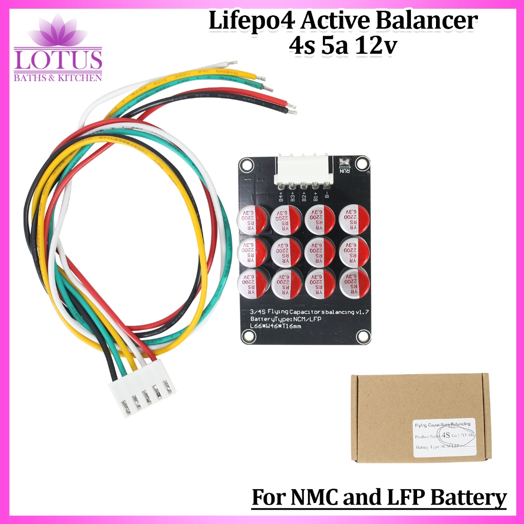 Lotus Active Balancer 12V 5A 3S 4S Lifepo4 Lithium ion battery 32650 ...