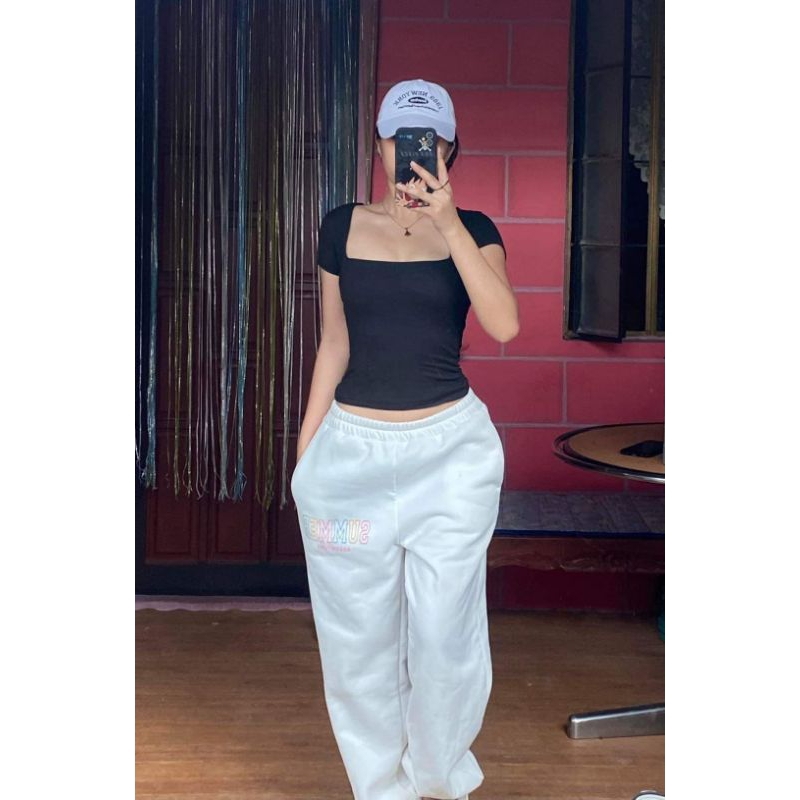 COD DOUBLE LINING SQUARE NECK FULL LENGTH FITTED TOPS | Shopee Philippines