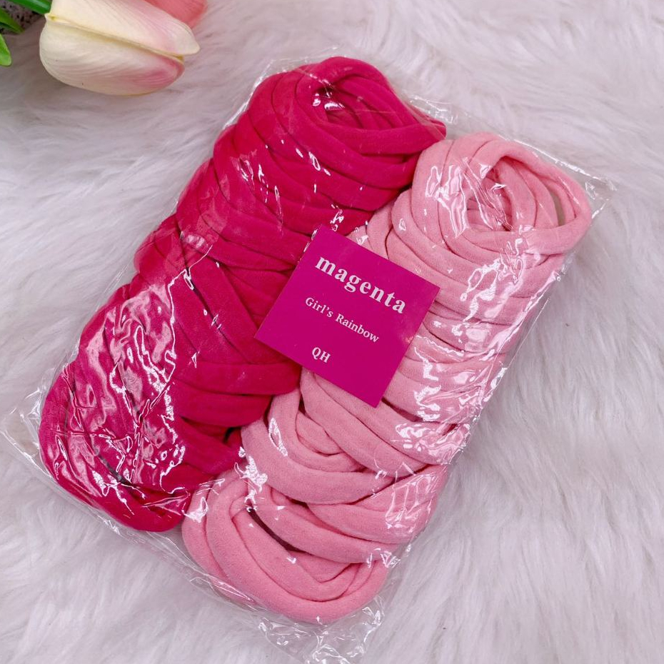 50Pcs/Bag New Fashion Women Solid Color Stretch Elastic Rubber Hair ...