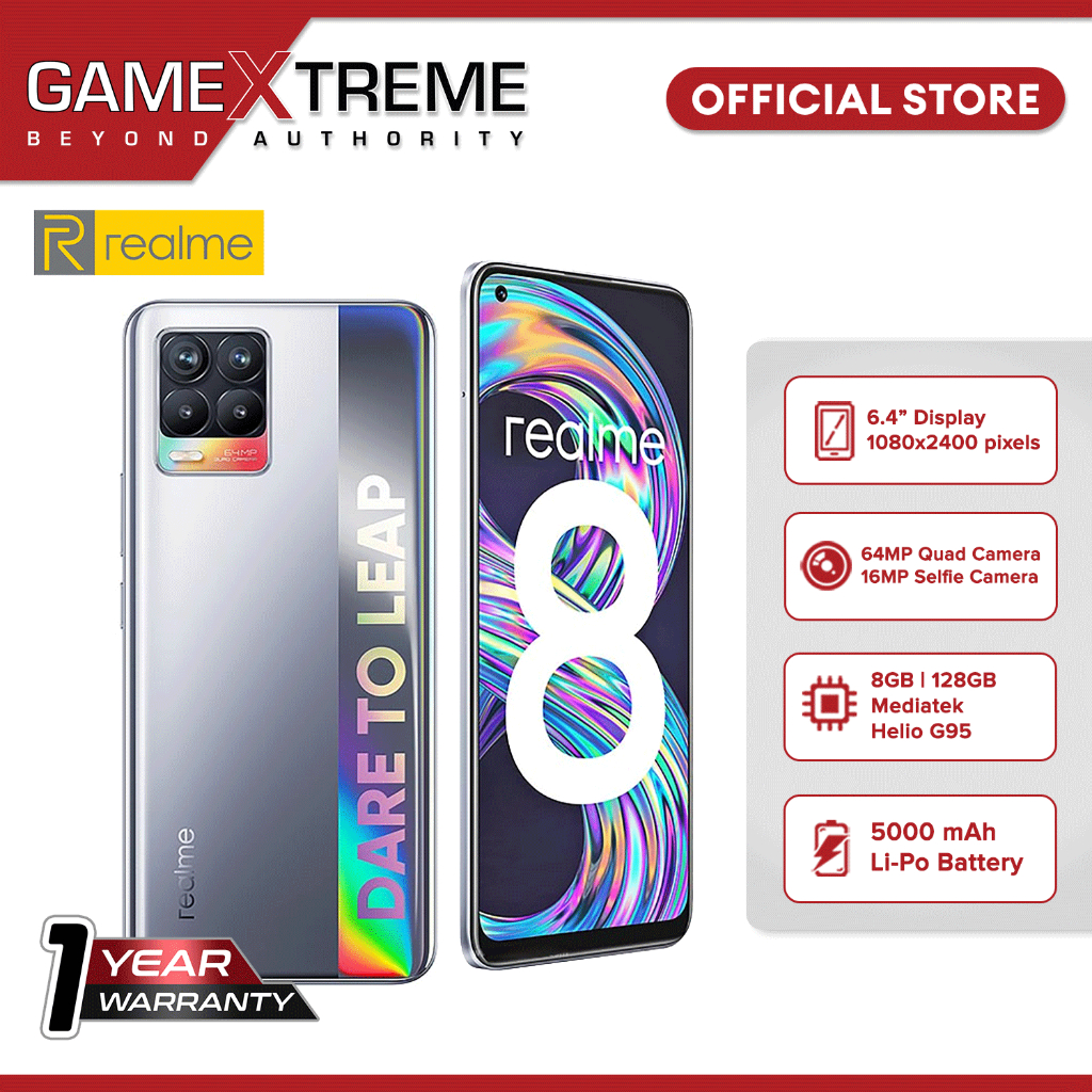 Realme 8 8gb/128gb Cyber Silver | Shopee Philippines