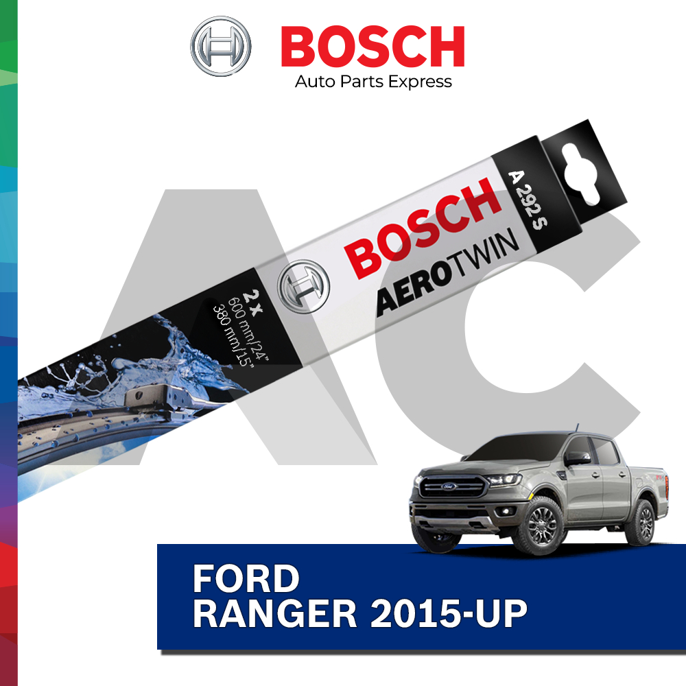 BOSCH AEROTWIN WIPER SET FOR FORD RANGER 2015-PRESENT A292S (24"/15") | Shopee Philippines