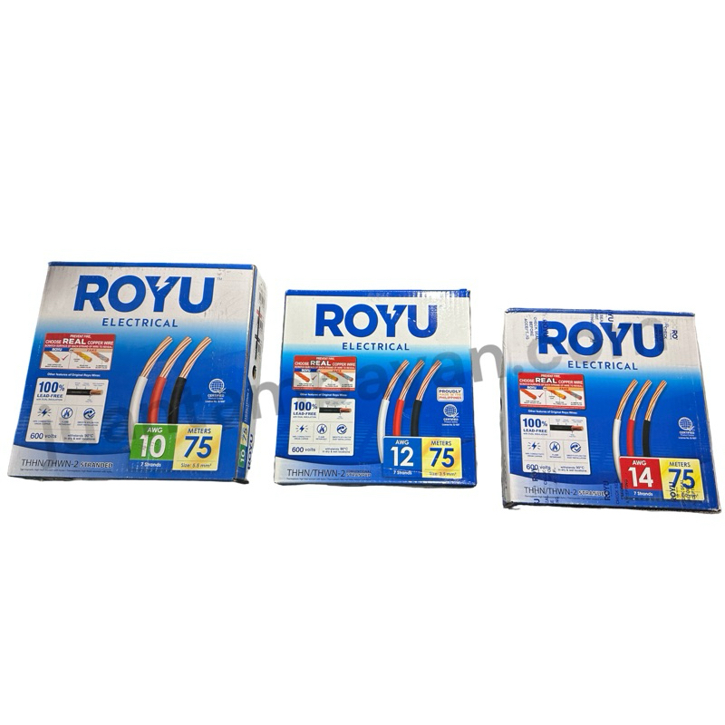 Royu Thhn/Thwn Stranded Sizes #12 #14 #10 x 75meters per box 2.0mm2 3 ...