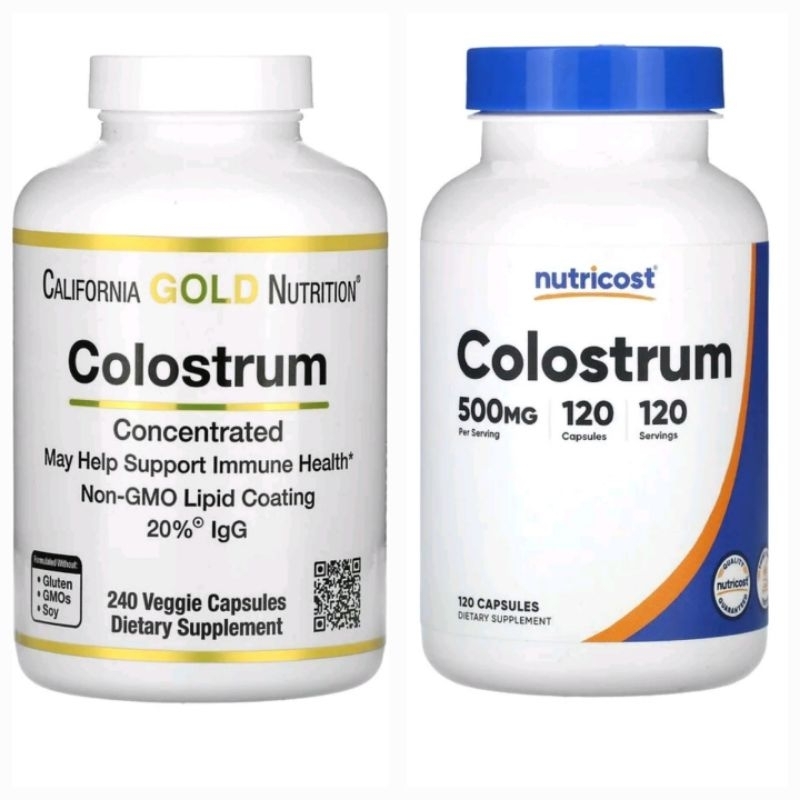 Colostrum Concentrated from USA 1000mg, 240 Veggie Capsules, California ...