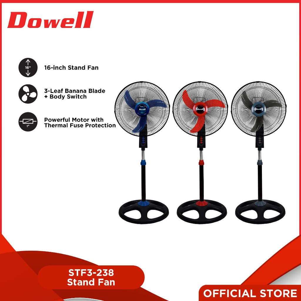 Dowell STF3-238 16inch Stand Fan 60Watts | Shopee Philippines