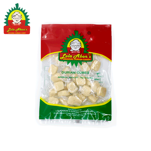 Lola Abons Davao | Special Durian Cubes Candy 25pcs 70grams | Shopee ...