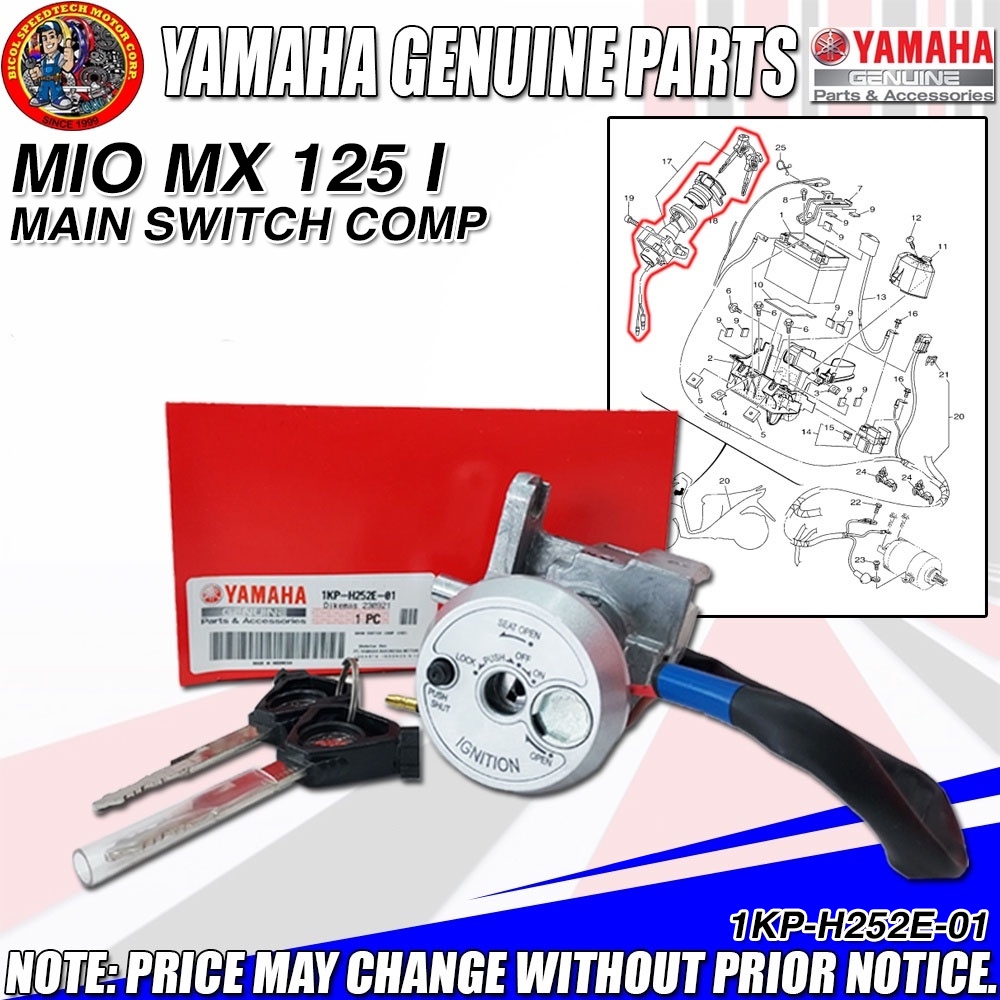MIO SOUL I 115 /MIO MX 125 I MAIN SWITCH COMP (YGP) (Genuine: 1KP-H252E ...