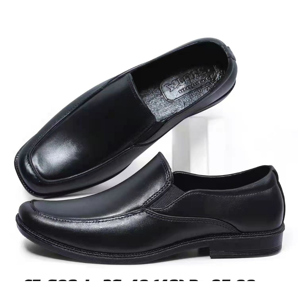 1170# Black Shoes School Rubber shoes Men's work shoes cod | Shopee ...