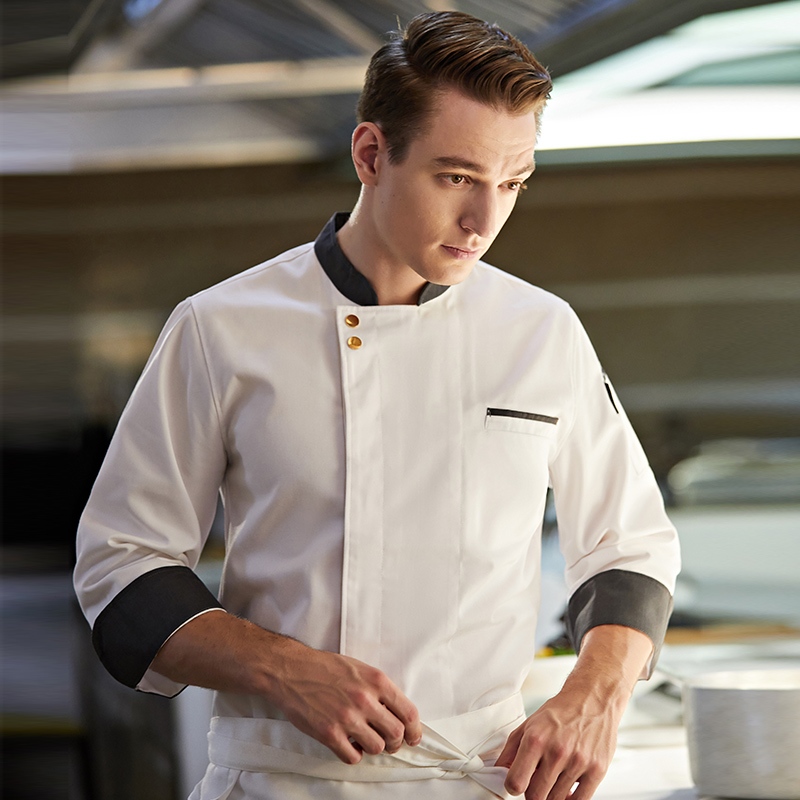 Ready Stock Chef Uniform Long Sleeve Men Women Chef Jacket Waiter ...