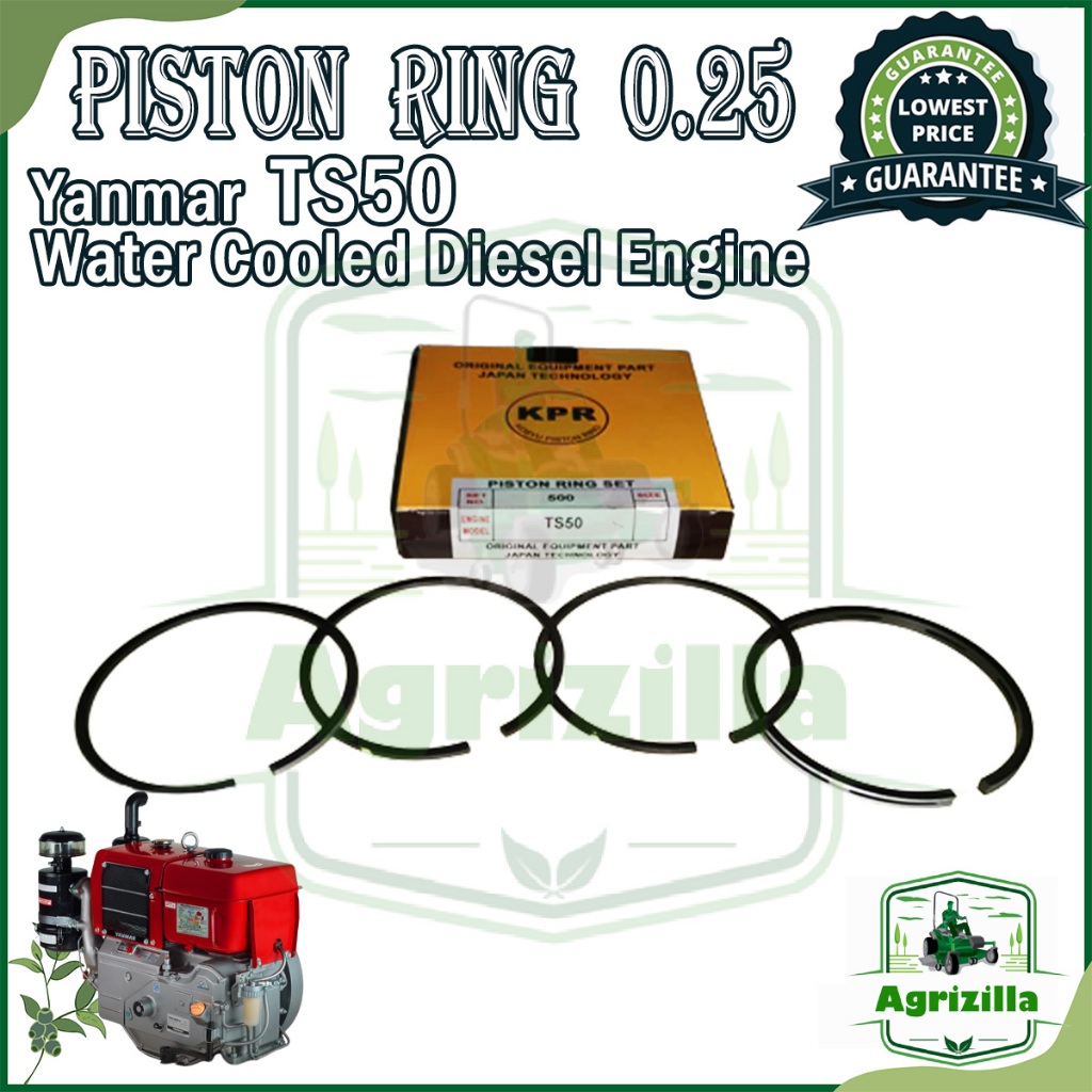 Piston Ring 0.25 Yanmar TS50 SS50 NS40 Water Cooled Diesel Engine ...