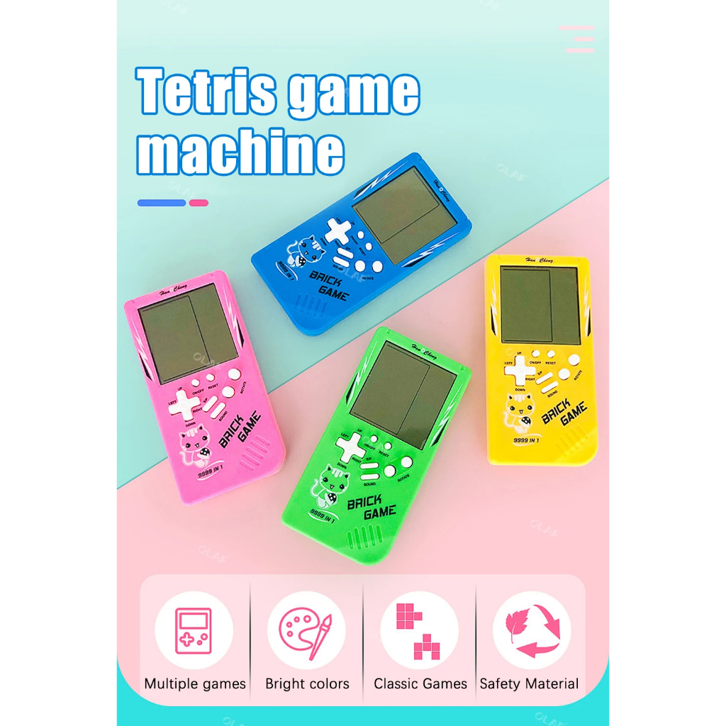 Big Screen LCD Classic Handheld Game Machine Brick Game For Kids Brick ...