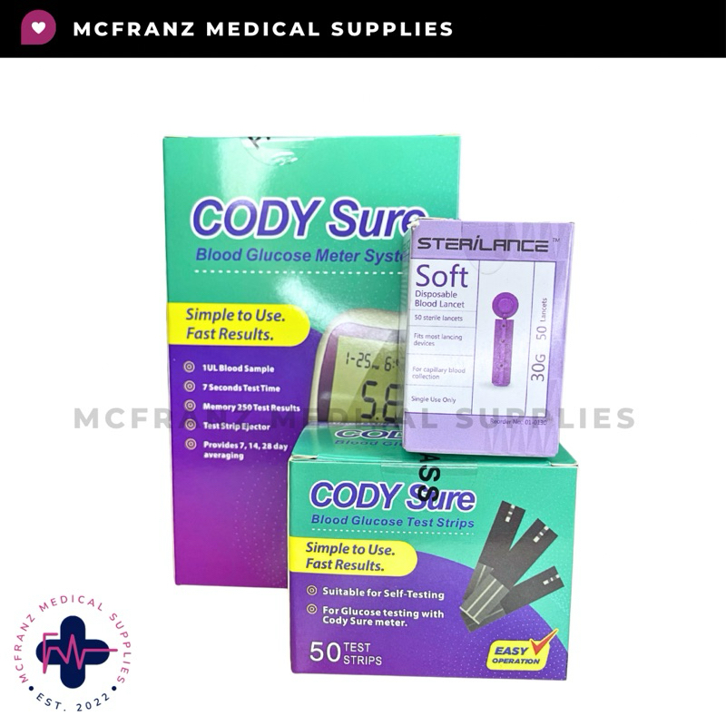 Cody Sure Glucometer and strips | Shopee Philippines