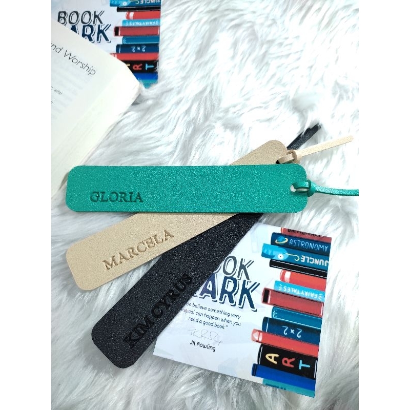 BOOKMARK : Personalized Leather Bookmark with Name | Shopee Philippines