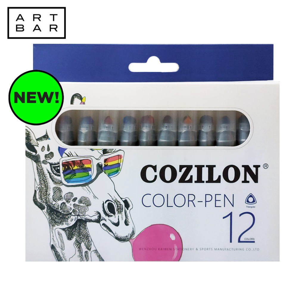Cozilon Coloring Pen 8-S-918 12 Colors Tri Color Marker - Art Bar ...