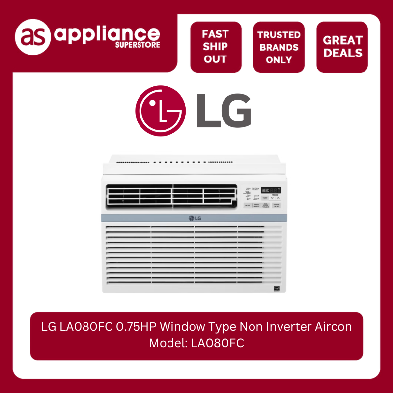 LG LA080FC 0.75HP Window Type Non Inverter Aircon | Shopee Philippines