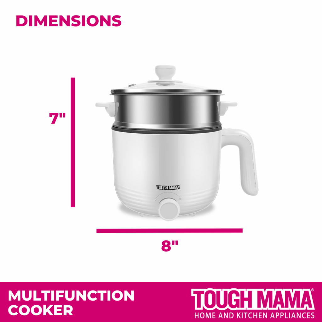 Tough Mama NTM-MP15SS Multipot 1.5L Multicooker Non-Stick Pot Electric ...
